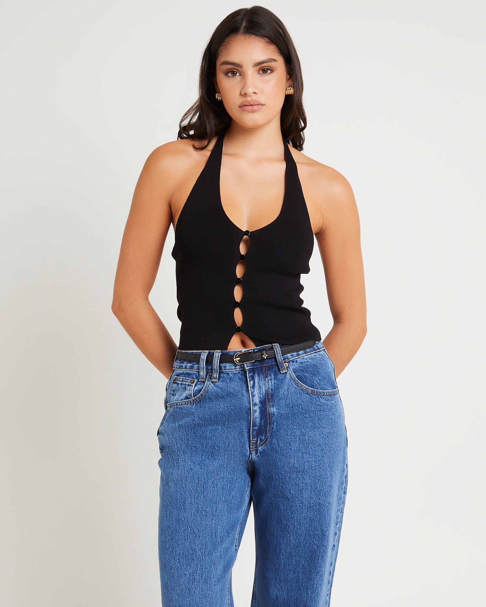 Kaia Keyhole Halter Top – General Pants Co.