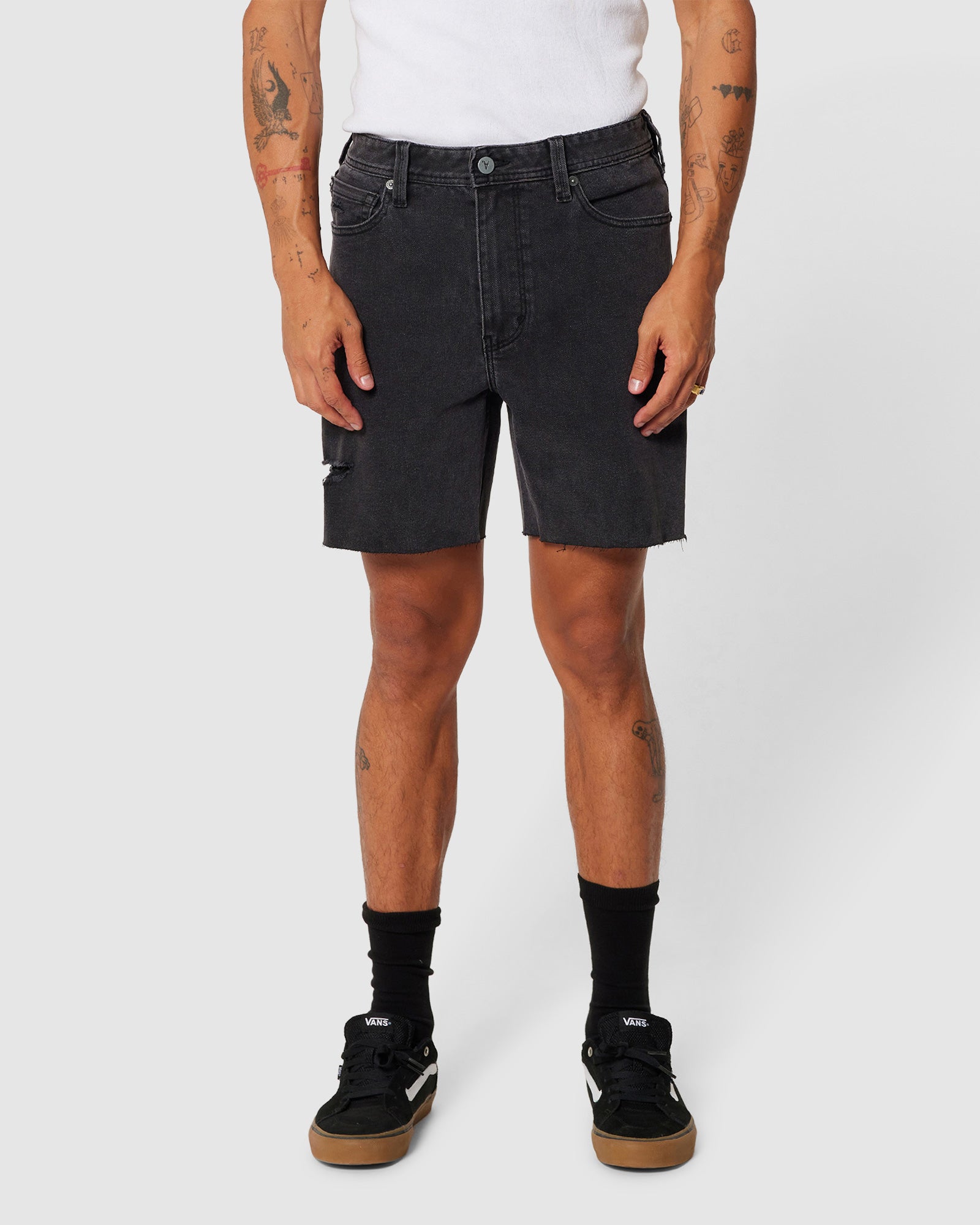 A2 Slim Rip Denim Shorts Bronson – General Pants Co.