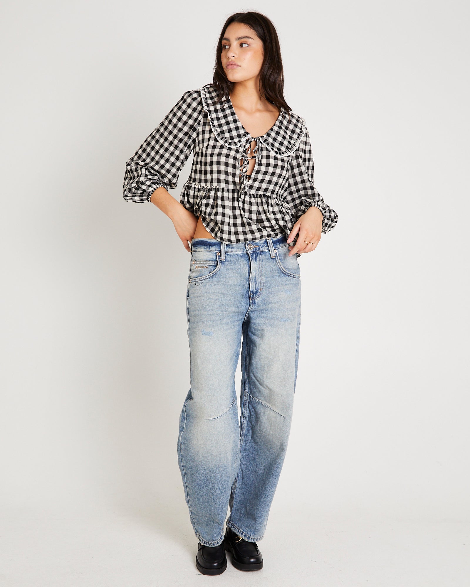 BDG Logan Buckle Baggy Barrel Denim Jeans – General Pants Co.