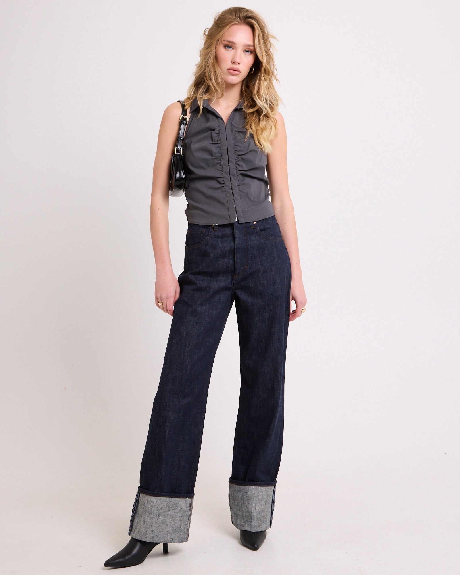 Coco Relaxed Denim Jeans Turn Up – General Pants Co.