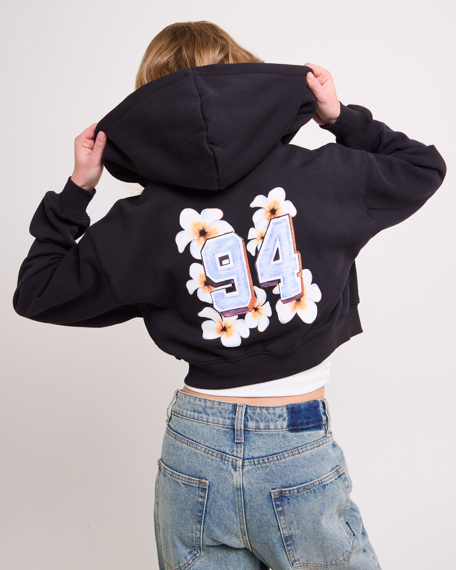 Hawaii Route 94 Cropped Zip Hoodie – General Pants Co.