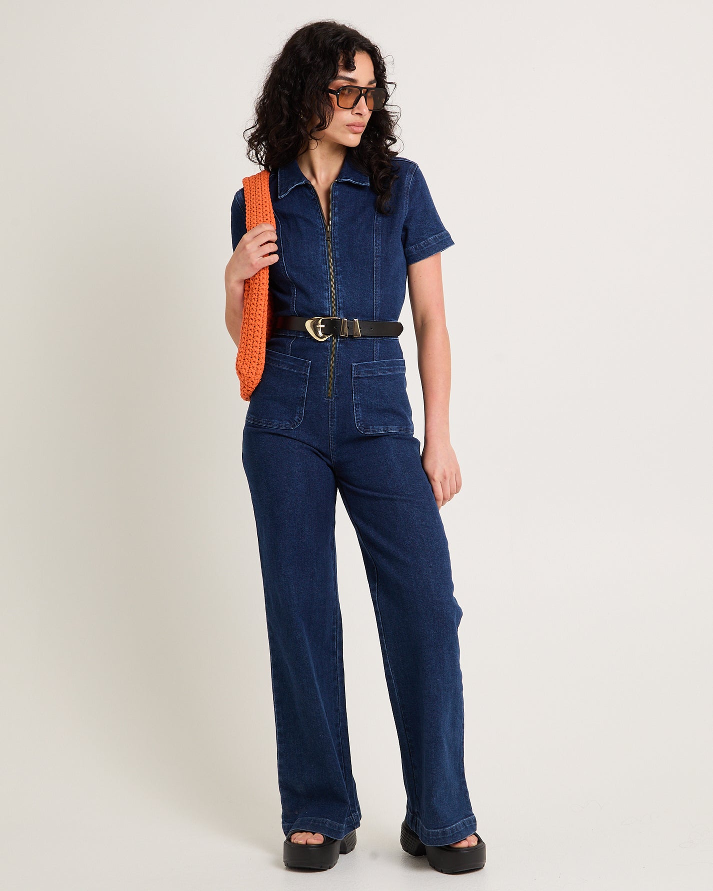 Nikki Denim Maxi Boiler Suit – General Pants Co.
