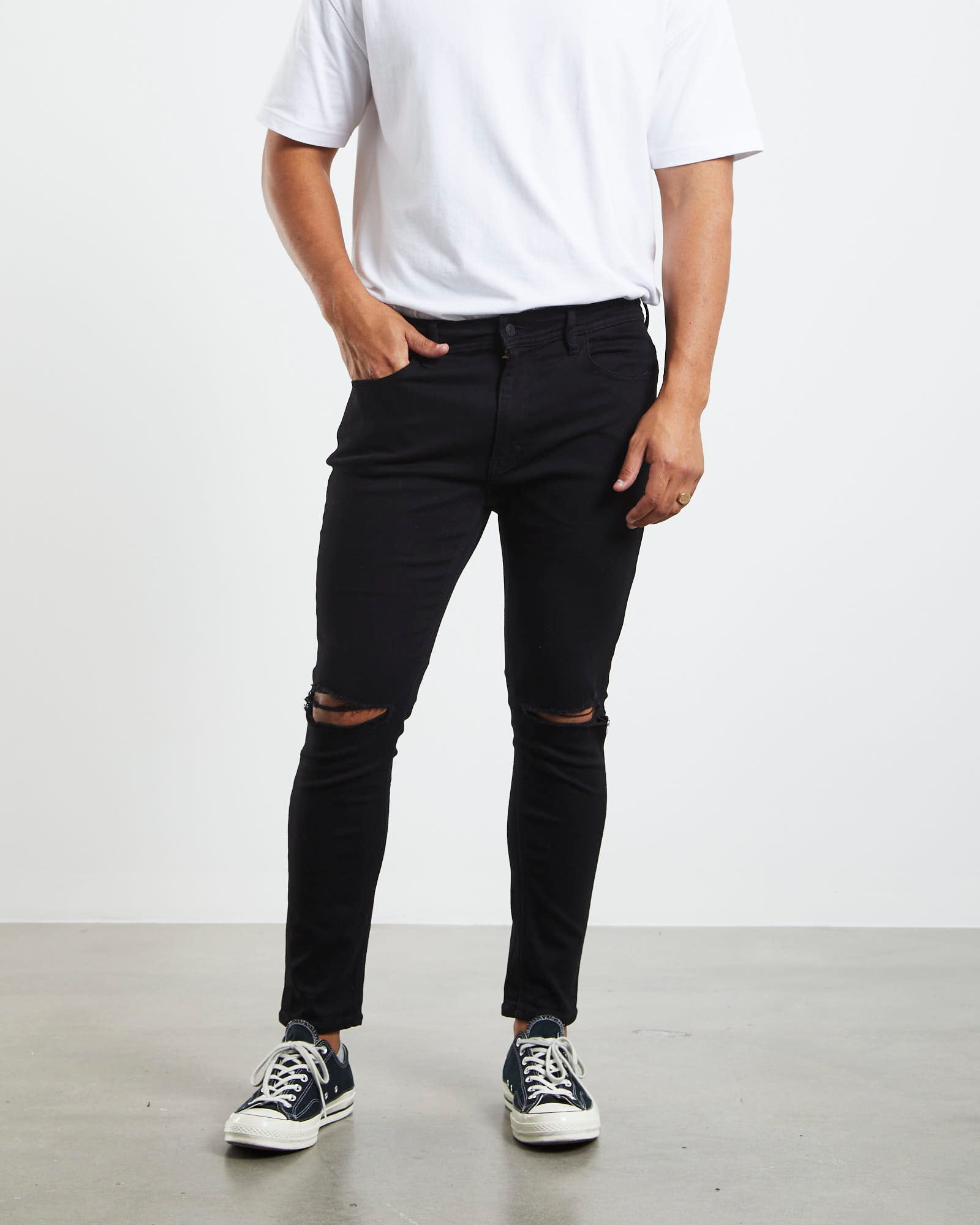 Z-Roller Skinny Denim Jeans Delta Destroy – General Pants Co.