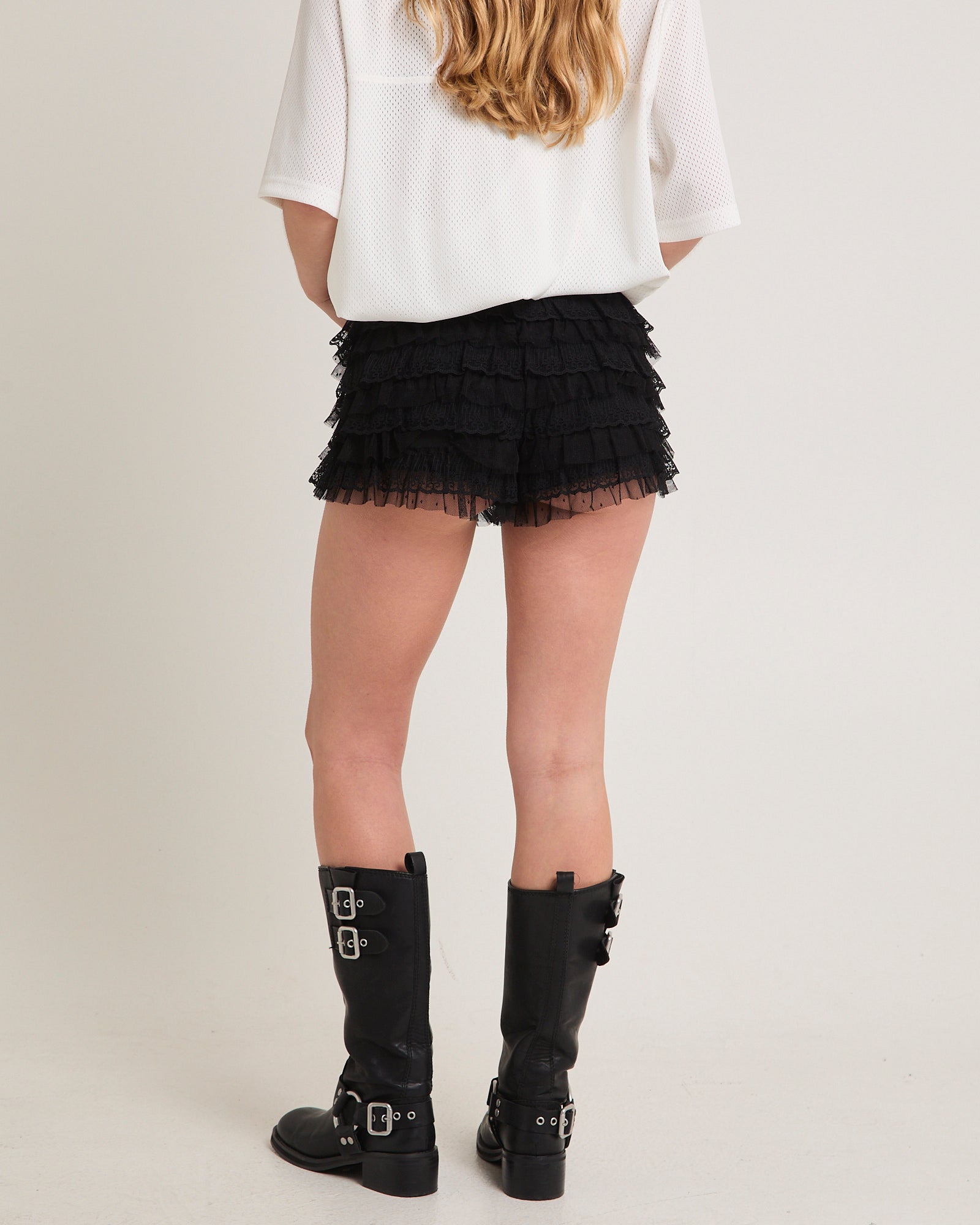 Heartbreaker Lace Ruffle Shorts – General Pants Co.