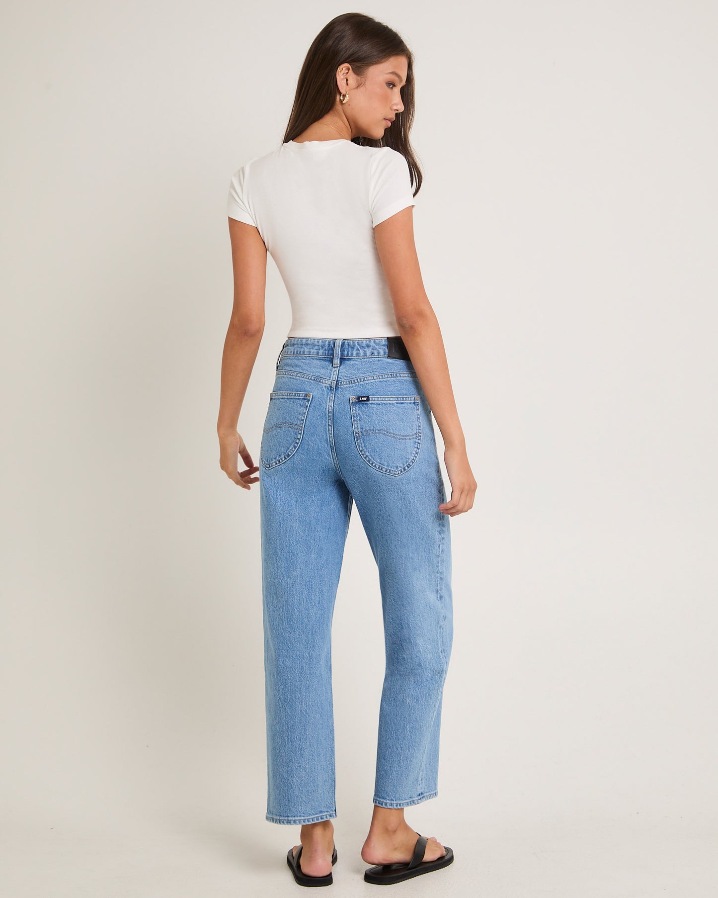 High Straight Crop Denim Jeans Blue Monday – General Pants Co.