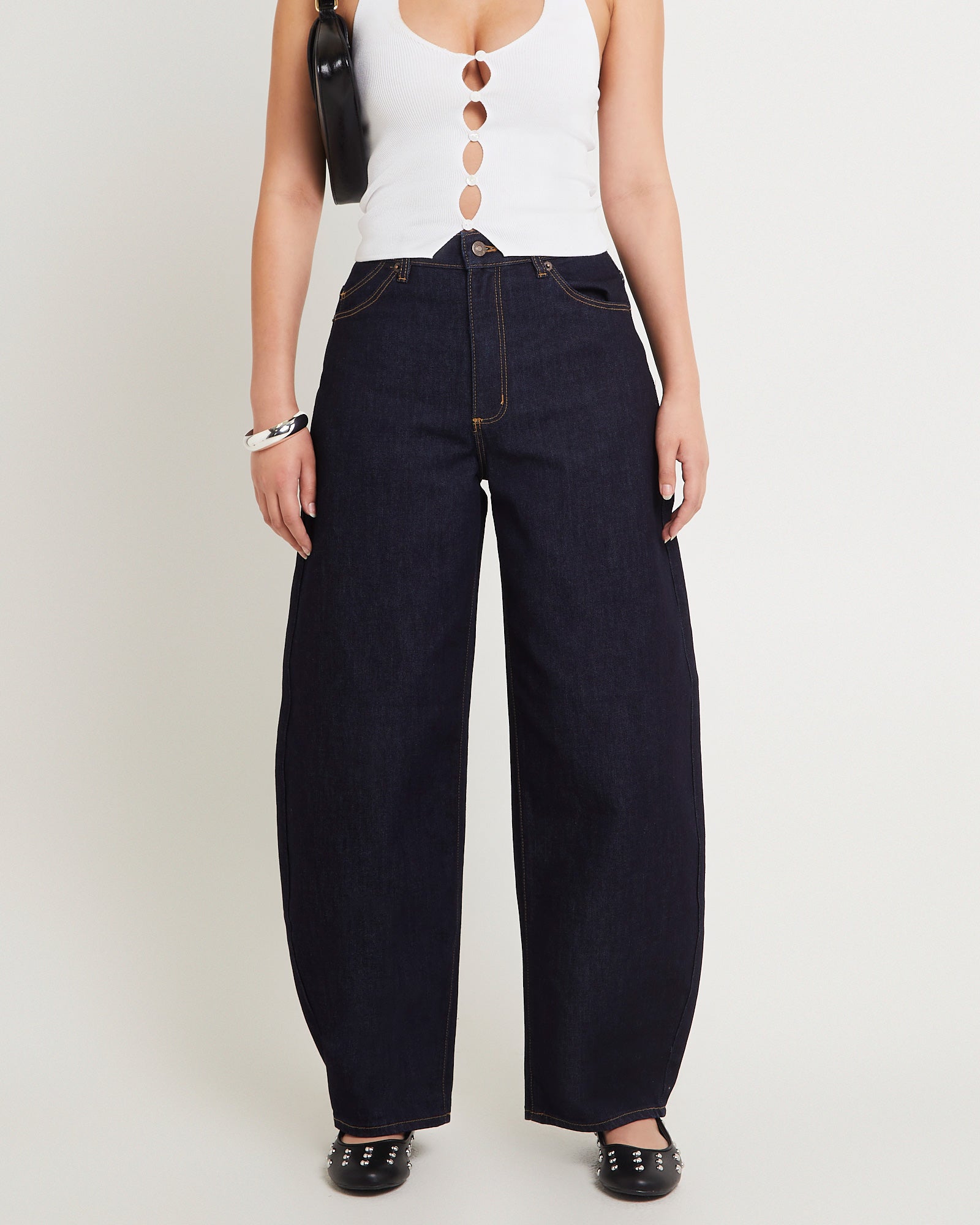 Gigi Barrel Denim Jeans Helena Rinse Blue – General Pants Co.