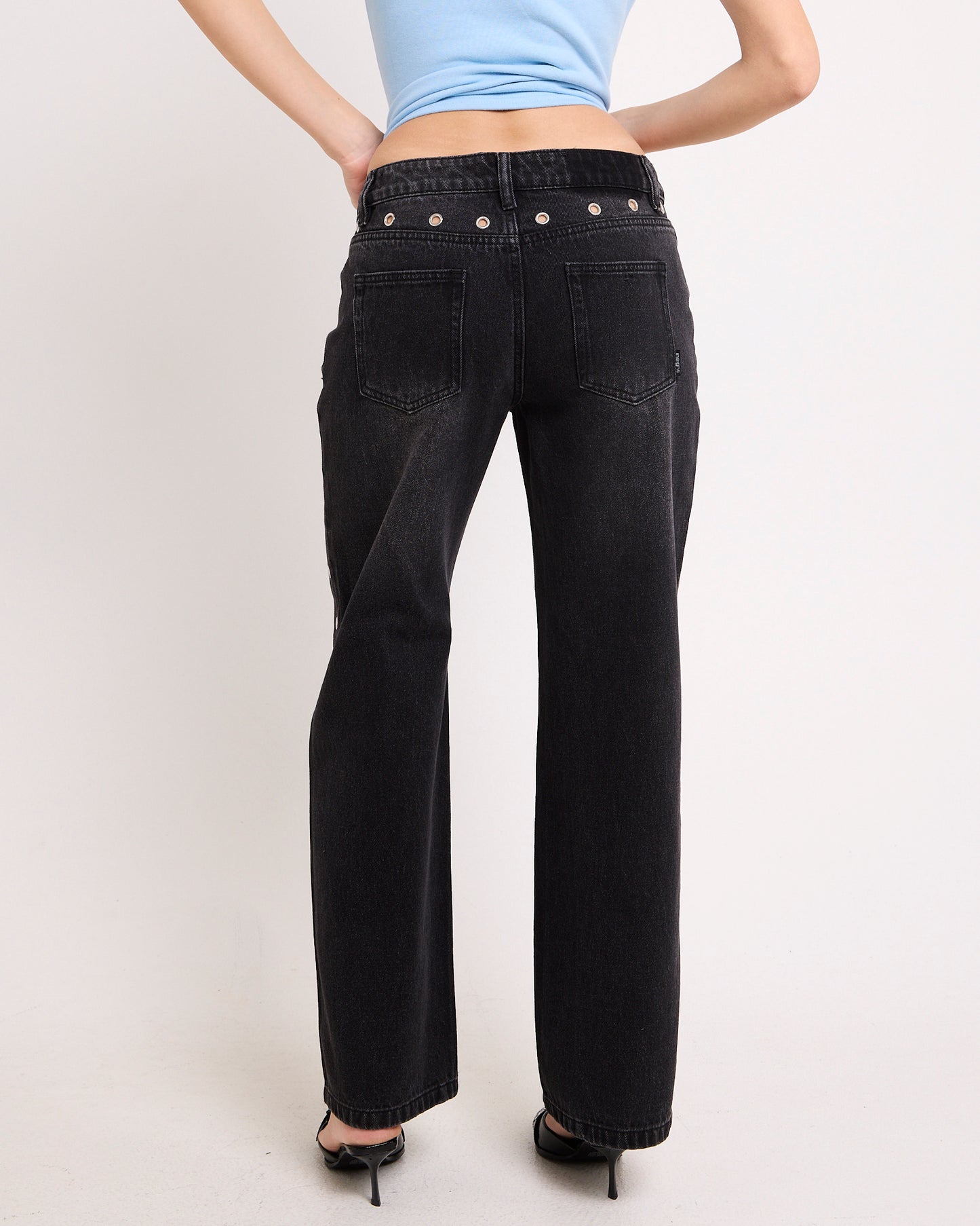 Razor Eyelet Straight Denim Jeans – General Pants Co.