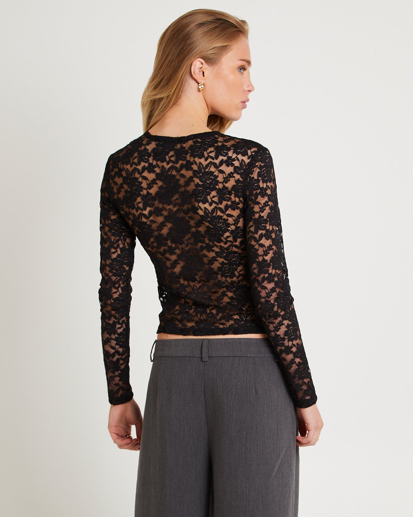 Chelsea Lace Mesh Sheer Top – General Pants Co.