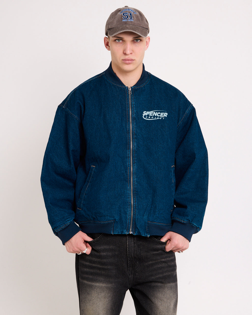 Raven Denim Bomber Jacket – General Pants Co.