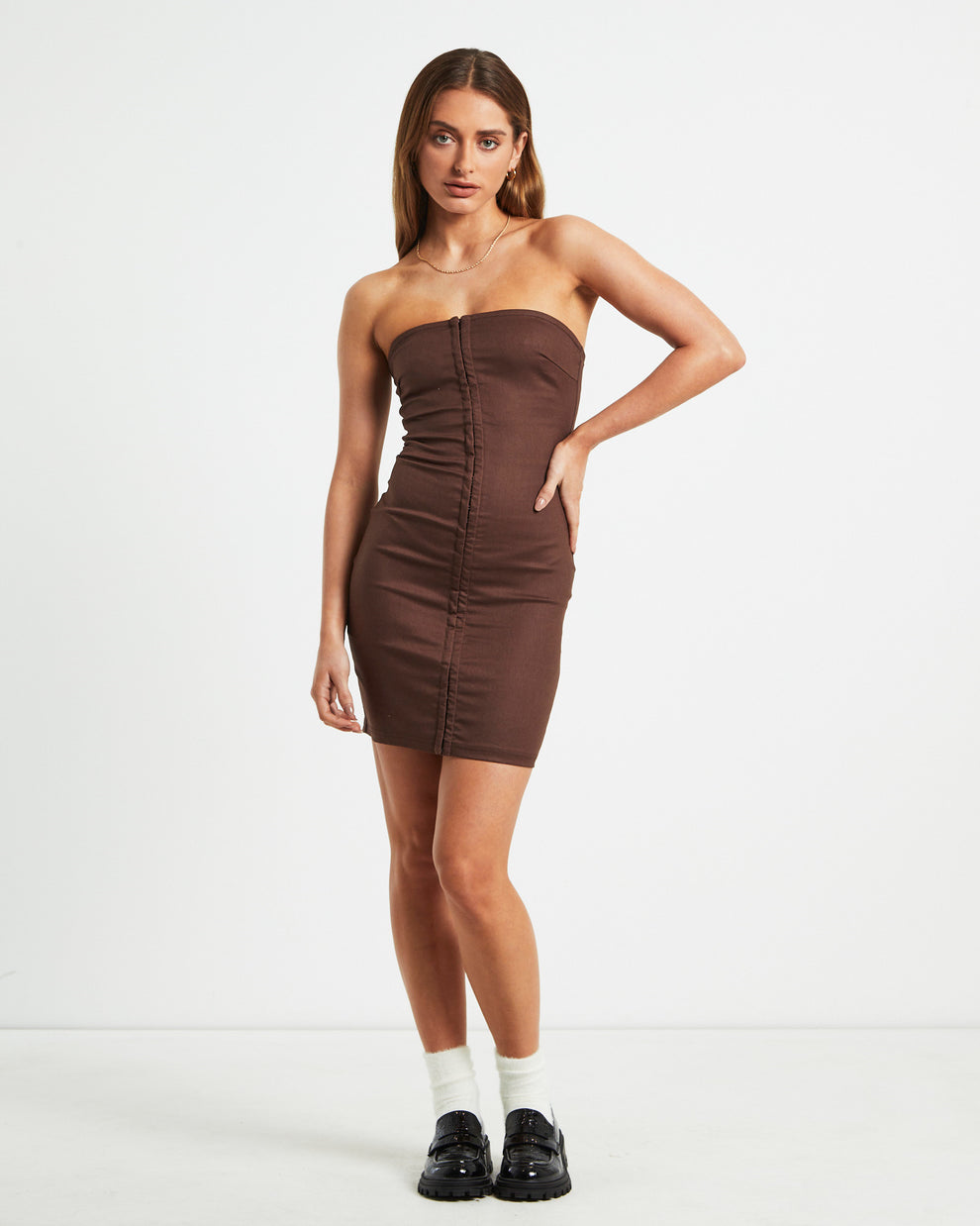 Ada Mini Dress Mocha – General Pants Co.