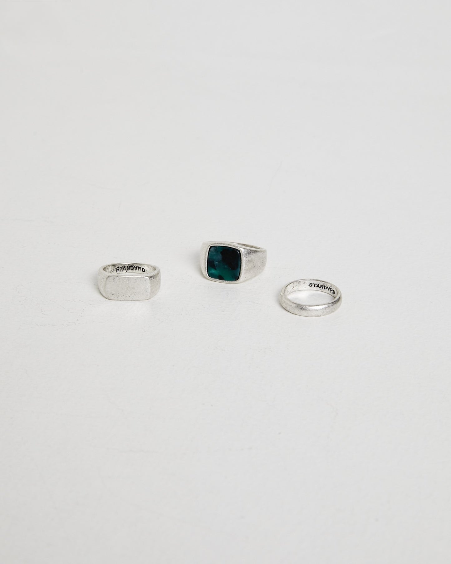 Square Inlay Signet Ring Set – General Pants Co.
