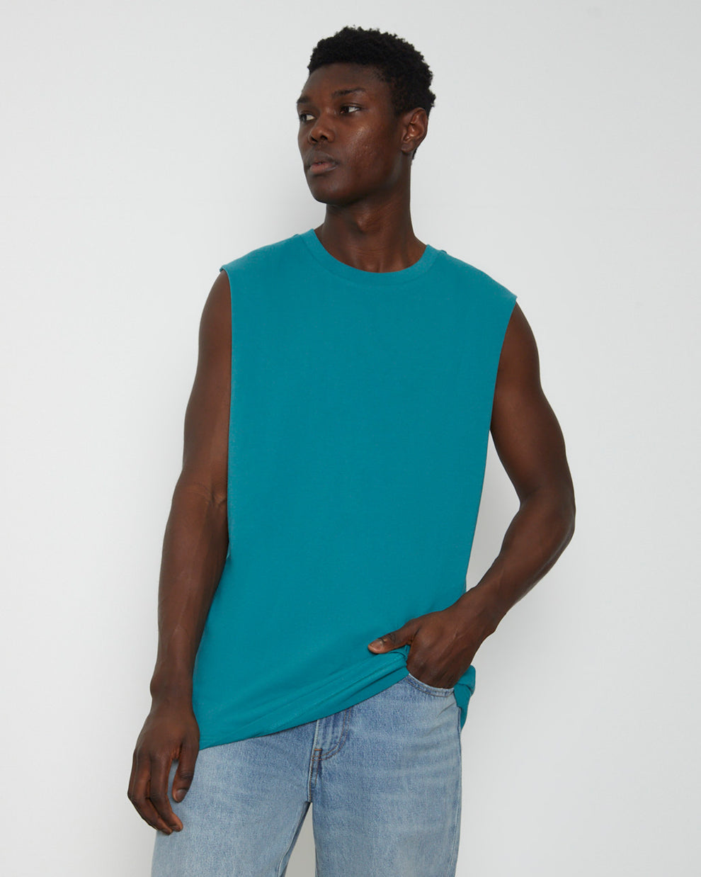 Muscle Tank Tee in Emerald – General Pants Co.