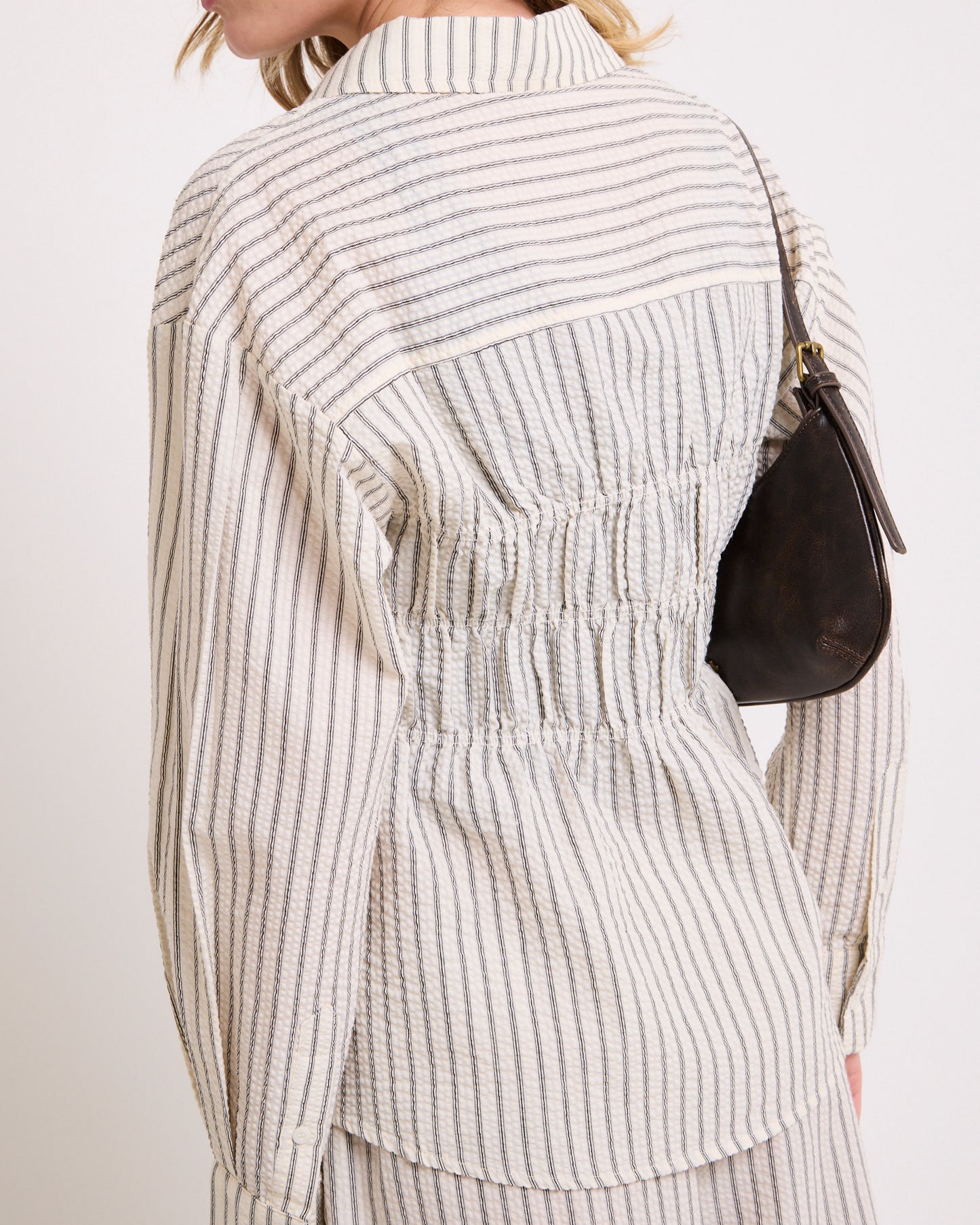 Morgan Stripe Oversized Long Sleeve Shirt – General Pants Co.